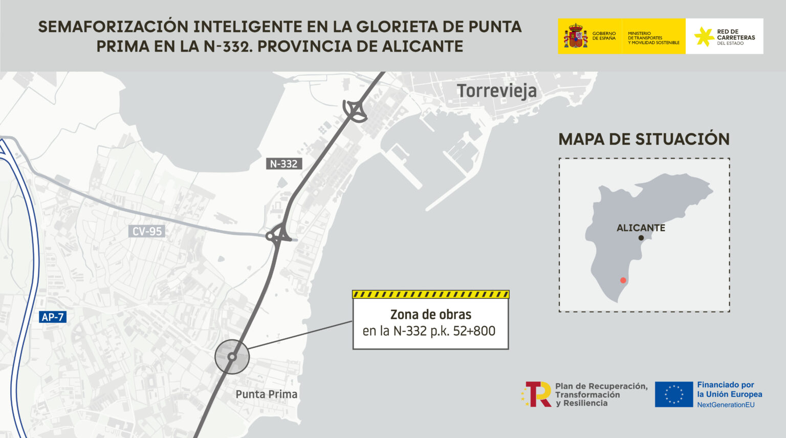Smart traffic lights in Punta Prima on the N-332 - Diario de Alicante